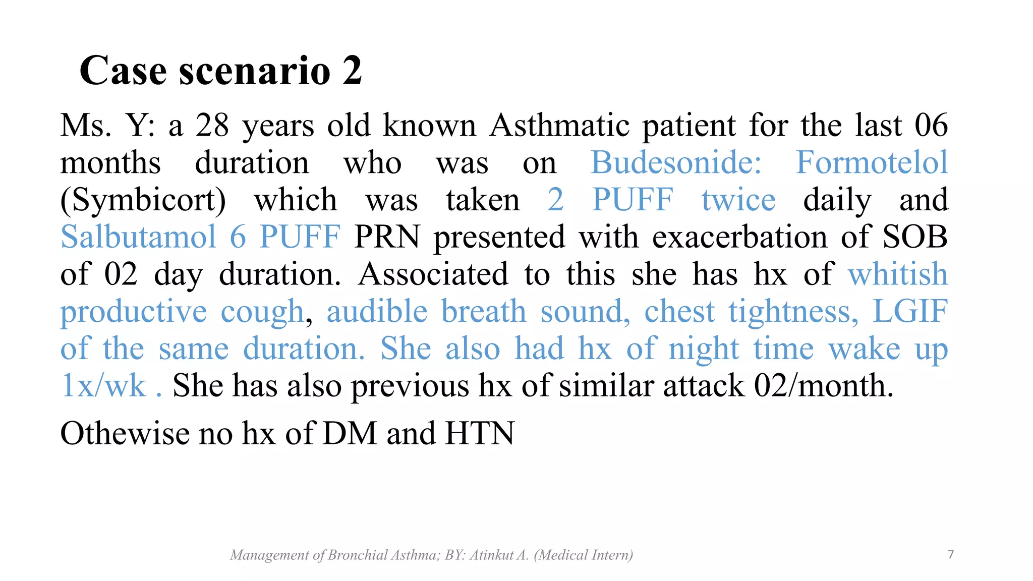 Bronchial Asthma slide share ppt | PPTX