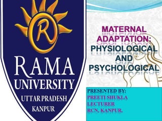 maternal adaptation during pregnancy | PPTX