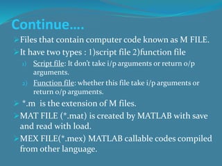 Seminar on MATLAB | PPTX