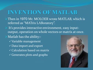 Seminar on MATLAB | PPTX