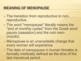 menopause | PPTX