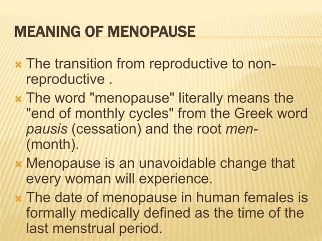 menopause | PPTX | Menopause | Endocrine and Metabolic Diseases