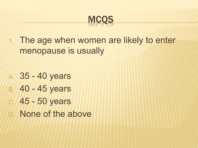 menopause | PPTX | Menopause | Endocrine and Metabolic Diseases