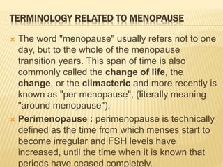 menopause | PPTX