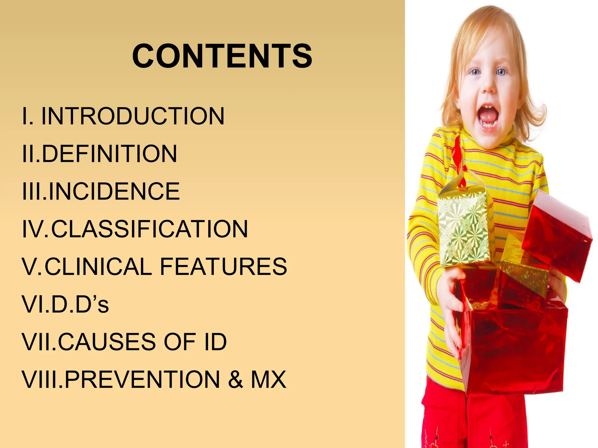 intellectual disability, causes and management | PPT