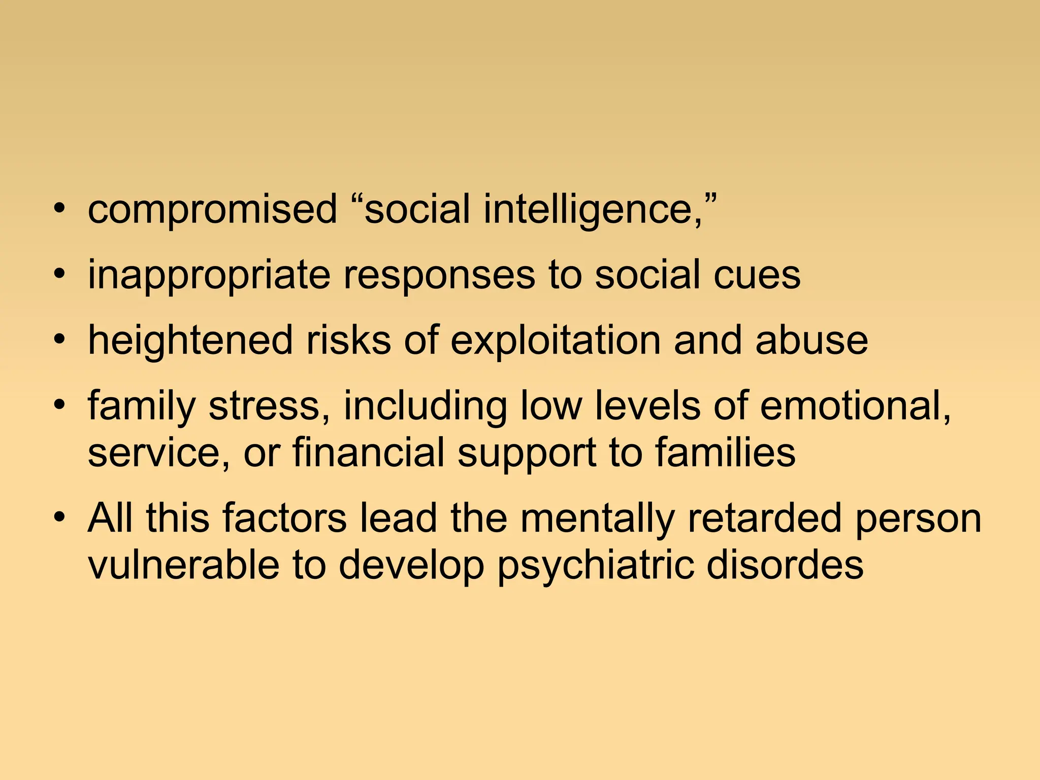 intellectual disability, causes and management | PPT