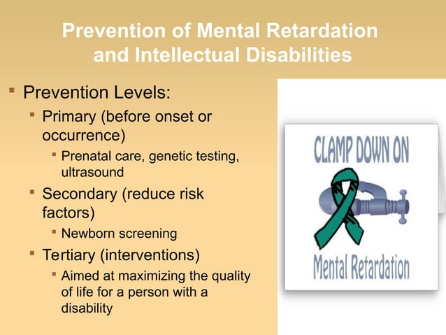 intellectual disability, causes and management | PPT