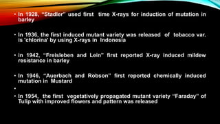 Mutation Breeding As A method of Crop Improvement by Pushpa Jharia | PPT
