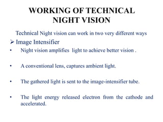 Seminar on night vision technology ppt | PPTX