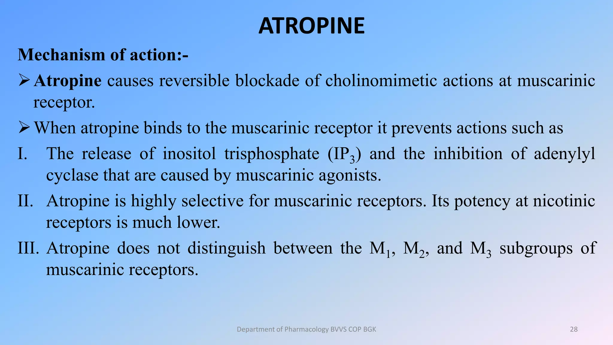 Seminar on parasympathomimetic and parasympatholytic converted | PDF
