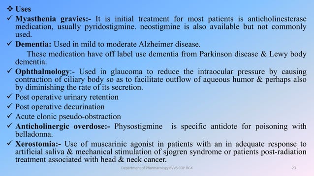 Seminar on parasympathomimetic and parasympatholytic converted | PDF