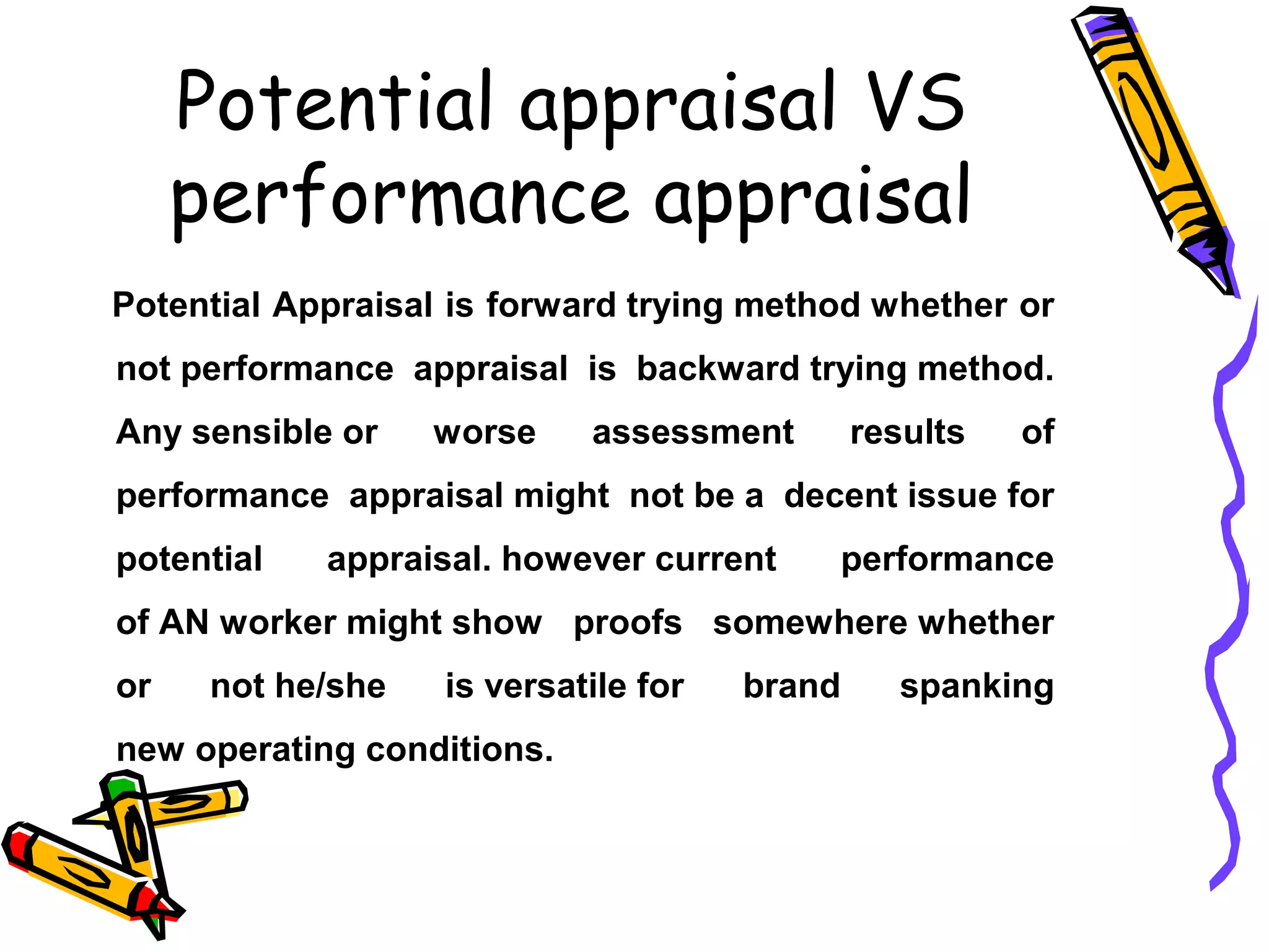 Seminar on performance appraisal and potential appraisal | PPT
