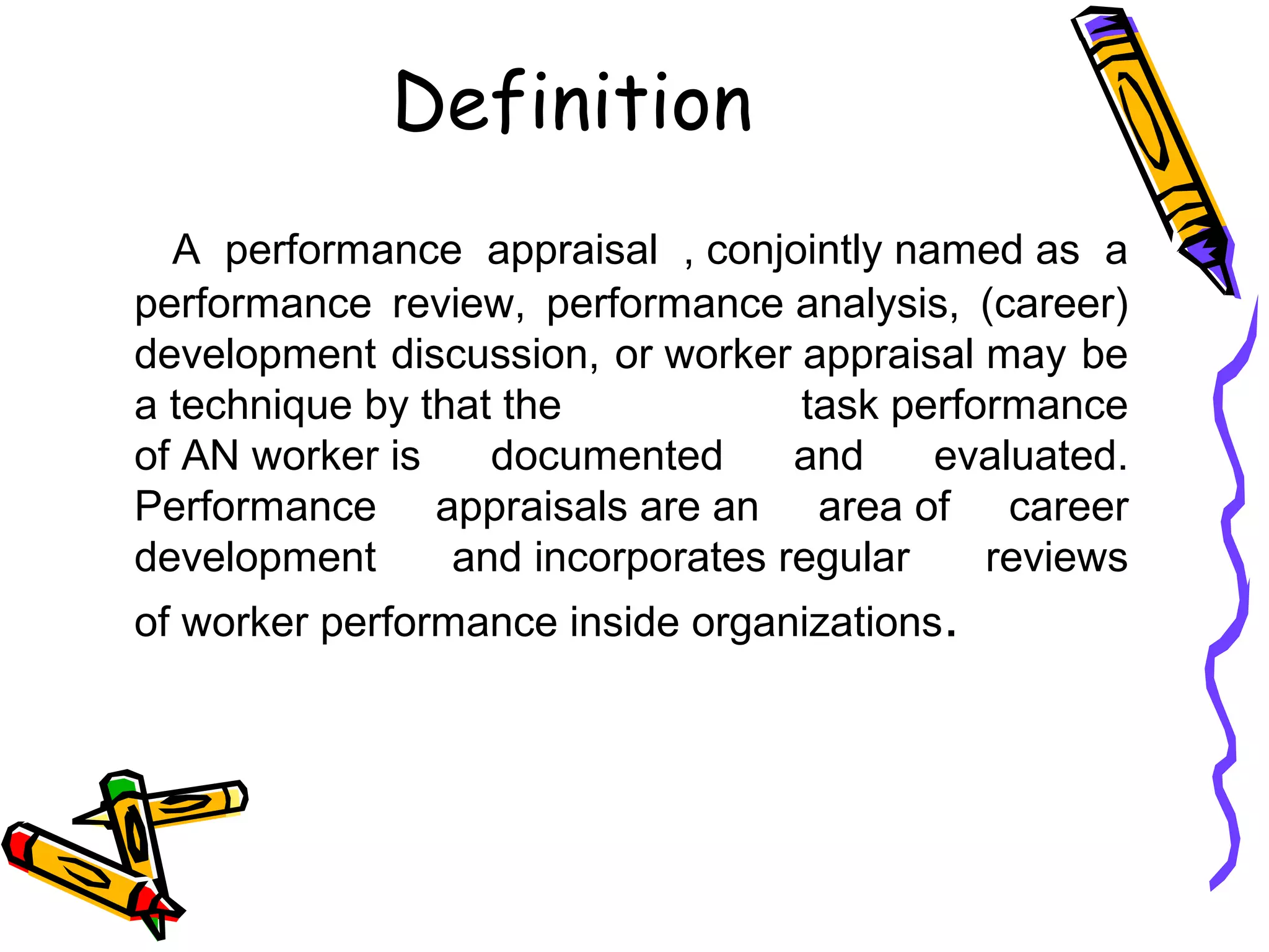 Seminar on performance appraisal and potential appraisal | PPT