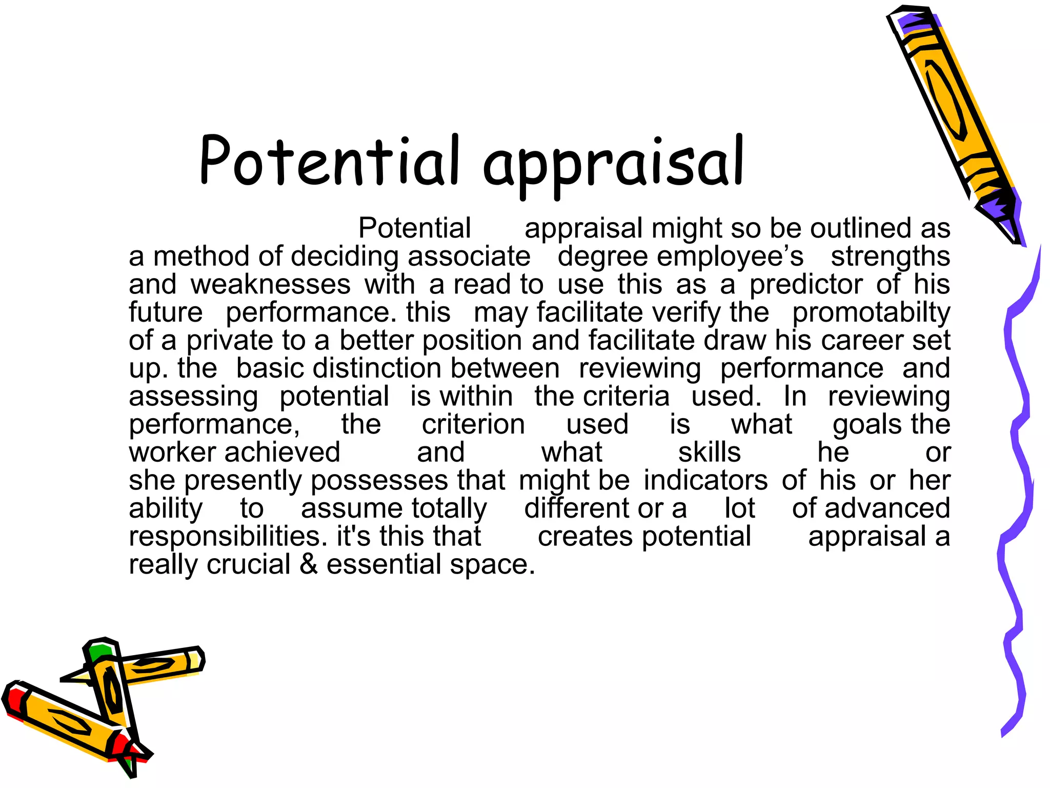 Seminar on performance appraisal and potential appraisal | PPT