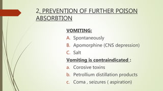 poisoning, its types and emergent management. | PPTX