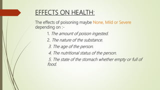 poisoning, its types and emergent management. | PPTX