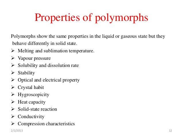Seminar on polymorphism
