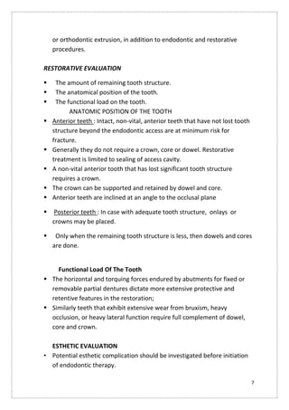 SEMINAR ON POST AND CORE pdf.pdf