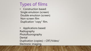 Seminar on radiographic film | PPT