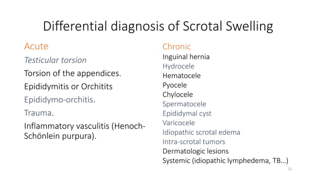 Scrotal and Testicular Swelling.pptx | Infertility | Reproductive Health
