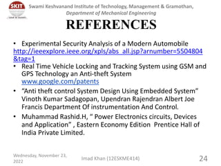 Seminar On Security System in Automobiles.pptx