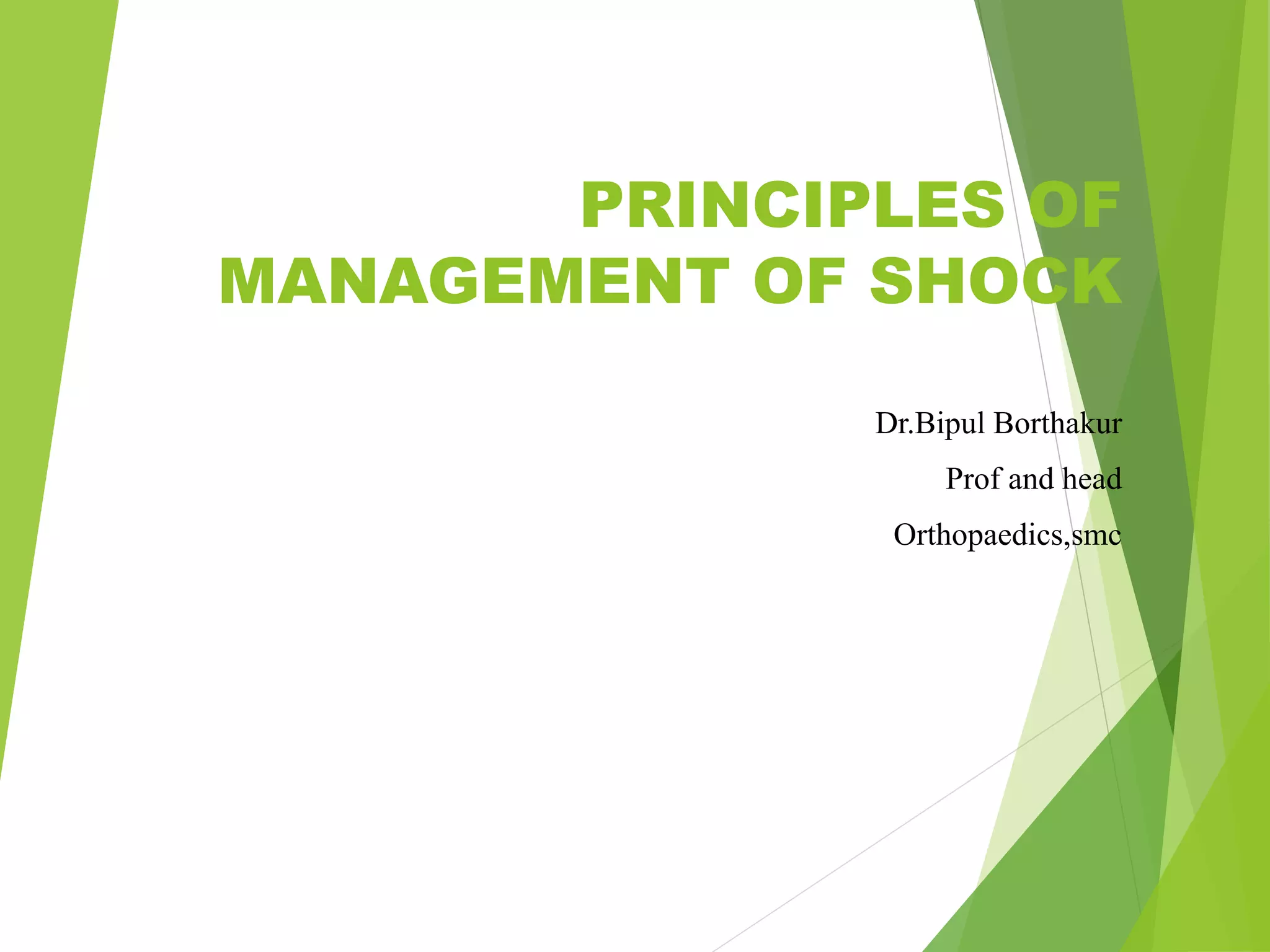 MANAGEMENT OF SHOCK | PPTX