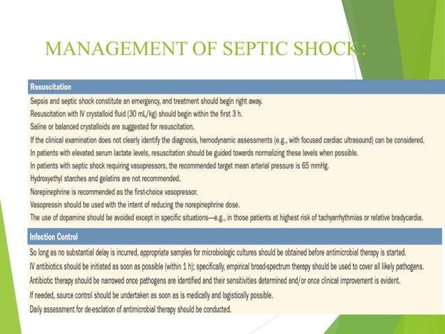 MANAGEMENT OF SHOCK | PPTX | Heart and Cardiovascular Diseases ...