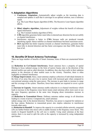 Seminar on smart antenna systems | PDF