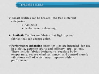 Seminar on smart clothing | PPTX