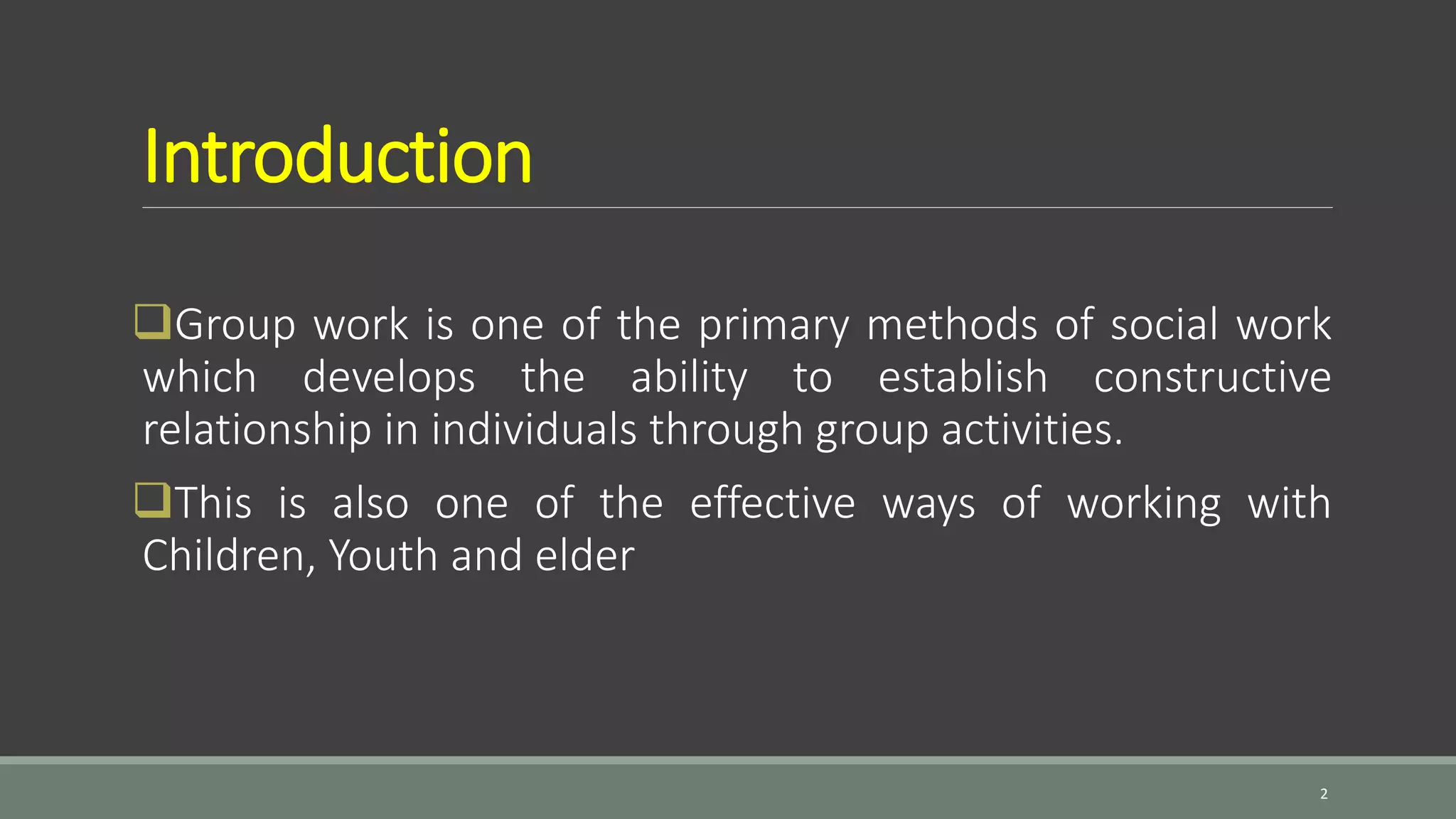 Social Group Work with Educational Setting | PPTX