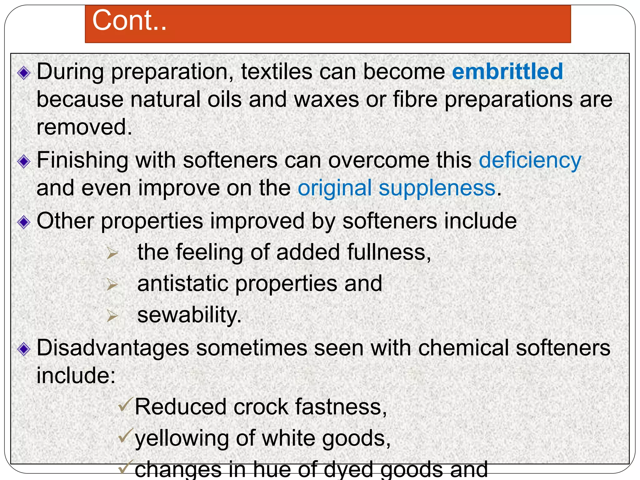 Softening Finishes | PPTX