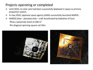 Seminar on solar sail | PPTX