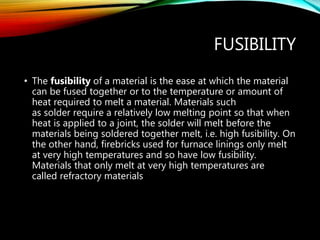 Glimpse on Specific Gravity , Hardness, Tenacity ,Porosity, Fisibility ...