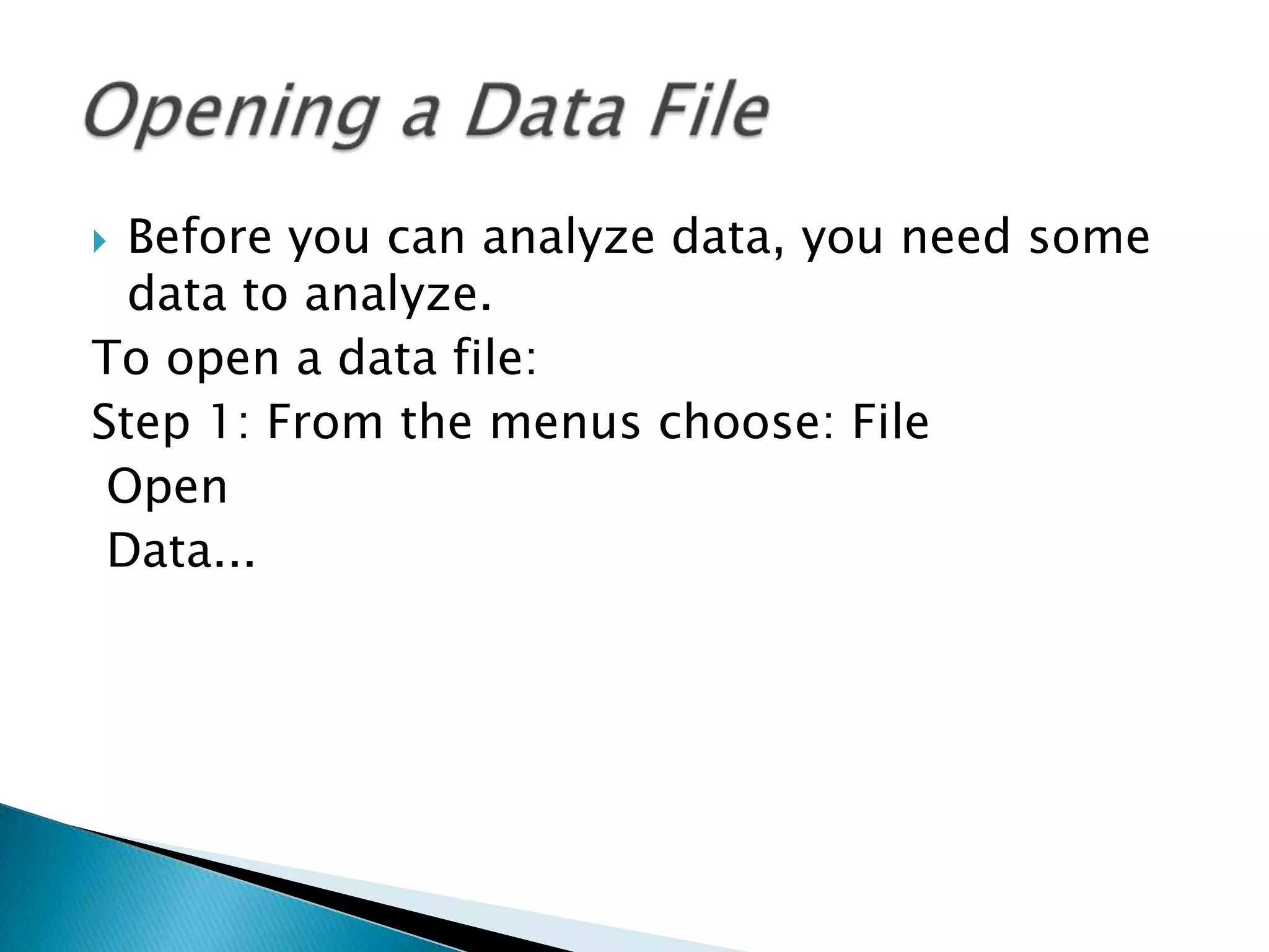 Statistical Package for Social Science (SPSS) | PPTX