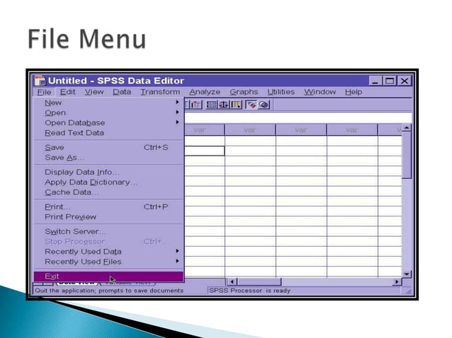 Statistical Package for Social Science (SPSS) | PPTX | Operating ...
