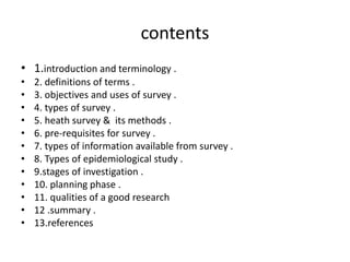 Seminar on survey methods | PPTX