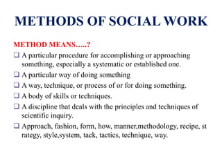 Social Work Methods and Areas | PPTX