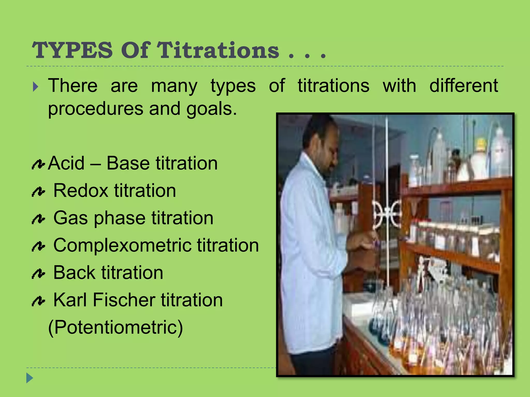 Titration - principle, working and application | PPTX