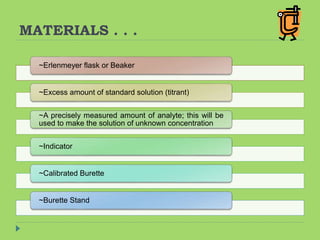 Titration - principle, working and application | PPTX