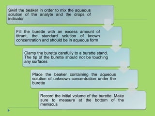 Titration - principle, working and application | PPTX