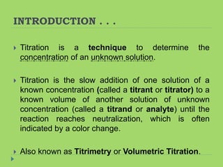 Titration - principle, working and application | PPTX