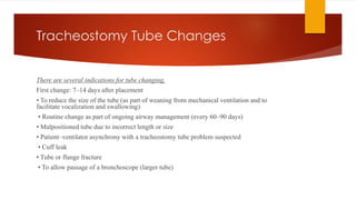 Seminar on Tracheostomy, types and its Complications. | PDF