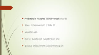 Seminar on treatment of renal artery stenosis | PPTX