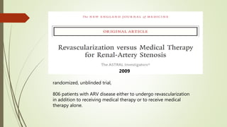 Seminar on treatment of renal artery stenosis | PPTX