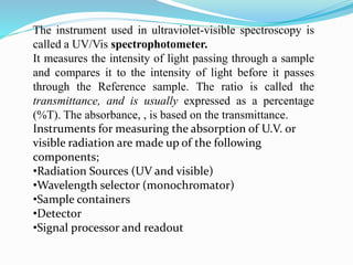 U.V Spectroscopy. | PPTX | Chemistry | Science