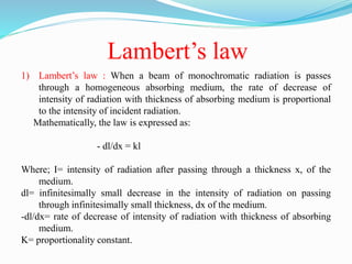 U.V Spectroscopy. | PPTX | Chemistry | Science
