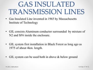 UNDERGROUND HIGH POWER TRANSMISSION LINES | PPTX