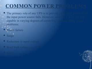 SEMINAR ON Uninterrupted power supply which is very useful during ...