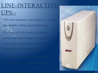 SEMINAR ON Uninterrupted power supply which is very useful during ...