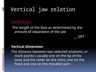 seminar on vertical jaw relation-1.ppt o | PPTX